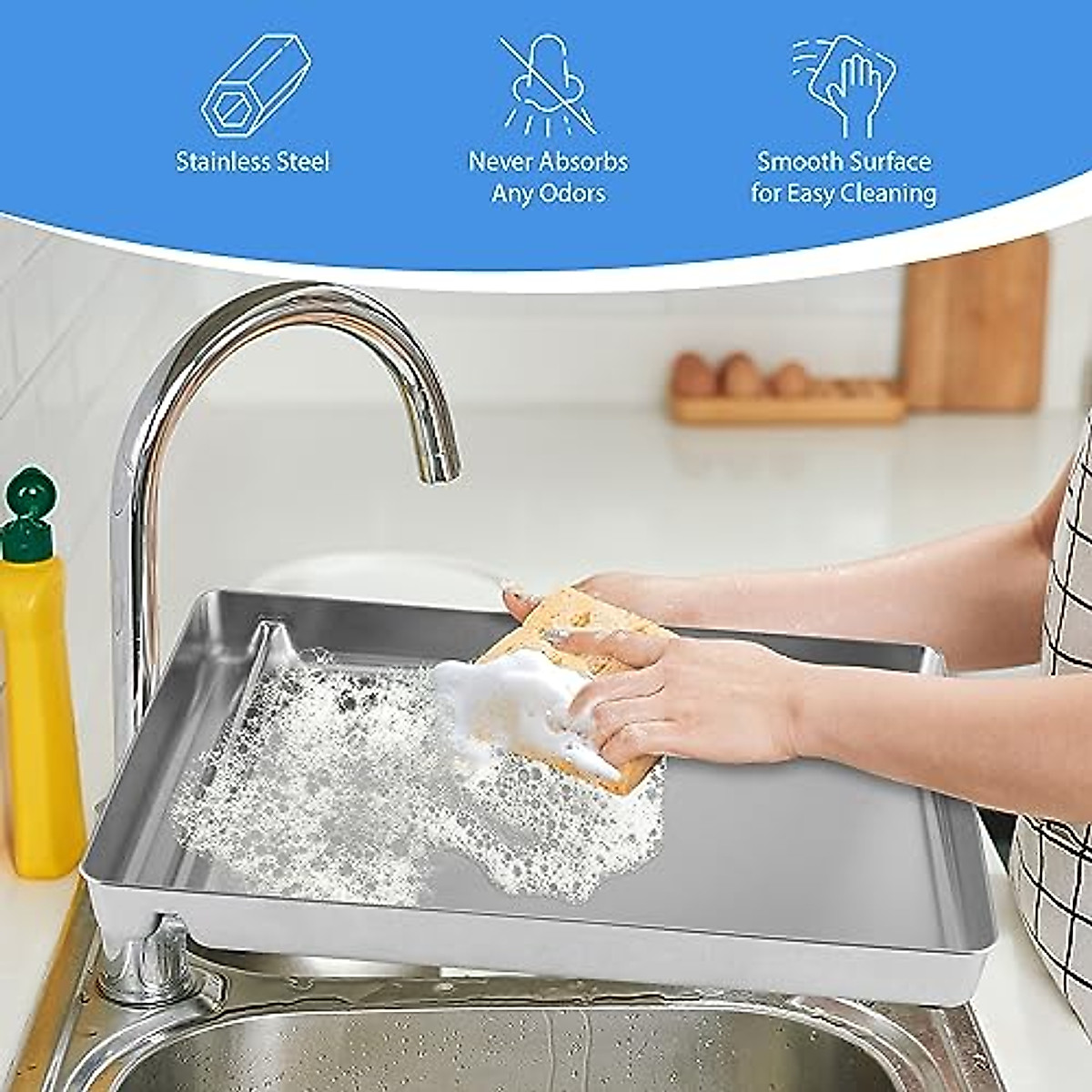 Stainless Steel Reusable Litter Tray Compatible with Petsafe Scoop-Free Self-Cleaning Cat Litter Boxes - Never Absorbs Odor, Stains, or Rusts (Stainless Steel Litter Tray)