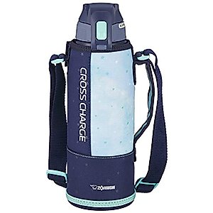 Zojirushi SD-FB10-AG Water Bottle, Direct Drinking, Sports Type, Stainless Steel Cool Bottle, 0.3 gal (1.0 L), Navy Mint