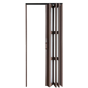 CCBOYSHARDWARE 36X96in Accordion Door,Interior Folding Doors for Closet Includes Hardware and Lock,Brown