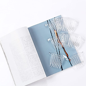 Lawie 20 Pack 4 Inch Clear White Plastic Hair Side Comb With Long Teeth Hairpins Grips Barrettes Clamps Bows for Women Bridal Wedding Veil Decorative Headpiece French Twist Updo Bun Accessories