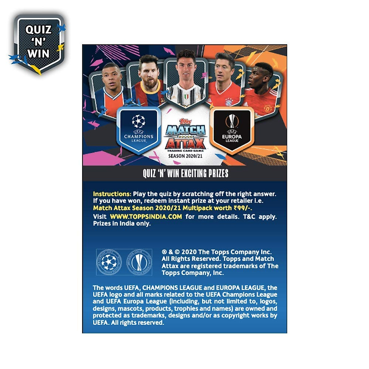 Topps India UEFA Champions League & Europa League TCG 2020/21 (Carry Box)