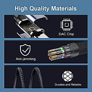 USB C Aux Cable (2 Pack),Type C Male to 3.5mm Male Jack Adapter,Extension Audio Cord for Car Stereo,Speaker,Headphone Samsung Galaxy S21 S20 Ultra S20+ Plus 5G,Note 20/10, Pixel 4/3 XL (3.28ft, Grey)