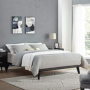 Classic Brands Canton Wood Platform Bed Frame Black, King