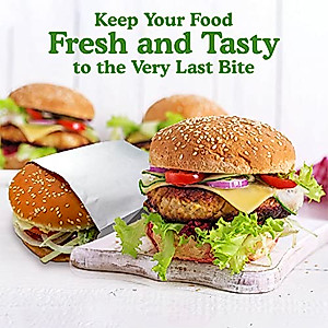 Regency Wraps Grease Resistant Serving Snack Bags, Aluminium Foil Lined Bags, Perfect for Hamburgers, Sandwiches, and More, Measures 5.25 x 7.5, Pack of 25