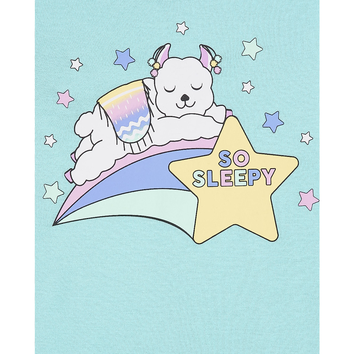 The Children's Place Girls' Long Sleeve Top and Pants Snug Fit 100% Cotton 2 Piece Pajama Sets 2-Pack, So Sleepy/Llama 2 Pack, 8