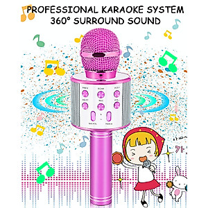 Dodosky Gifts for Girls Age 4-12, Karaoke Microphone Gifts for 4 5 6 7 8 9 10 11 12 Year Old Girls Toys for 4-12 Year Old Girls Birthday Gifts for 3-10 Year Old Girl - Purple