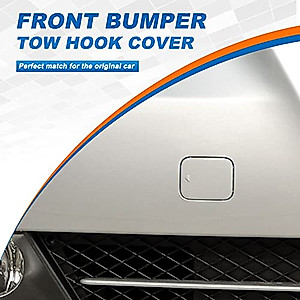 CZShiYue Front Bumper Tow Hook Cover Towing Eye Cap Fit for BMW E60 E61 2008 2009 2010 535i 550i 528i 51117184708 (White, Right Passenger Side)