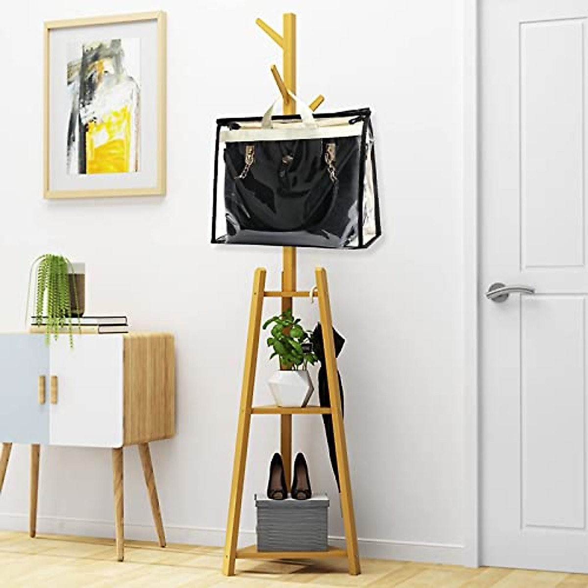 Outgeek 3PCS Purse Storage Bag Organization Purse Dust Bag Organizer Clear Plastic Lightweight Protective Waterproof Handbag Protector (3PCS - 3*XL)