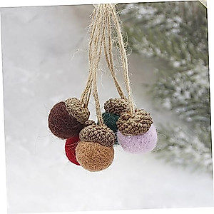 LIFKOME 12pcs Pine Tower Balls Home Accessories Decor Household Decor Christmas Decor Christmas Holiday Ornament Xmas Hanging Ornament Xmas Party Bag Fillers Hanging Felt Pine Cone Bouquet