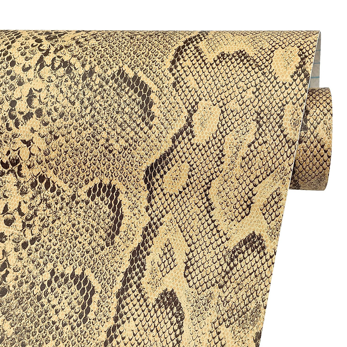 Yifely Snake Skin Print Tabletop Protect Paper Self-Adhesive Shelf Liner Makeup Cabinet Decor 17.7 Inch by 9.8 Feet