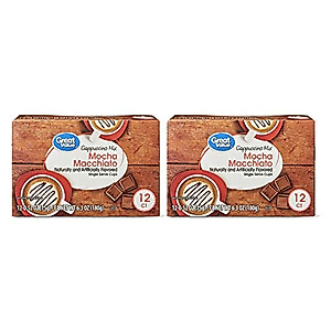 Great Value Cappuccino Coffee and Hot Drink Single Serve Pods, 12 Count (Mocha Macchiato Cappuccino, Pack of 2)