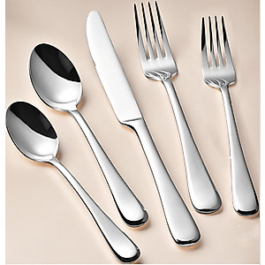 Silverware set for 4,20 Piece Heavy duty Stainless Steel Flatware Set,Mirror Polished Cutlery Set,Perfect for Family Gatherings,Weddings.Dinner Fork Knife Spoon Eating Tableware Set for Home