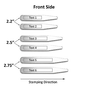 BOPREINA 6pcs Personalized Custom Metal Collar Stays for Men Stainless Steel Dress Shirt Collar Stays for Men, 3 Sizes