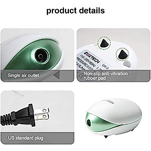 boxtech Aquarium Air Pump,Oxygen Fish Air Pump with Adjustable Air Valve, Fish Tank Air Pump with Accessories Tube, Bubble Stone and Check Valve, Fish Tank Aerator Kit