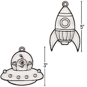 Fun Express Outer Space Suncatchers, Makes 24 - VBS Vacation Bible School Supplies/Decor - DIY Crafts for Kids and Fun Home Activities