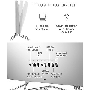 HP 2021 27 Pavilion All-in-One PC, 27" Full HD IPS Touchscreen, 11th Gen Intel i7-1165G7 Processor, 32 GB RAM, 1 TB PCIe SSD, WiFi, Webcam, Wireless Mouse and Keyboard, Win10 (Latest Model)