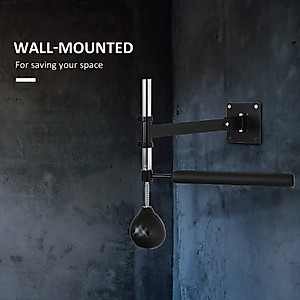 Soozier Lightweight Fast-Reflexes Speed Bag Boxing Punching Bag Wall Mount Height Adjustable, MMA, Martial Arts, and Boxing Equipment for Training at Home, Heavy-Duty, 9" H x 7" Dia.