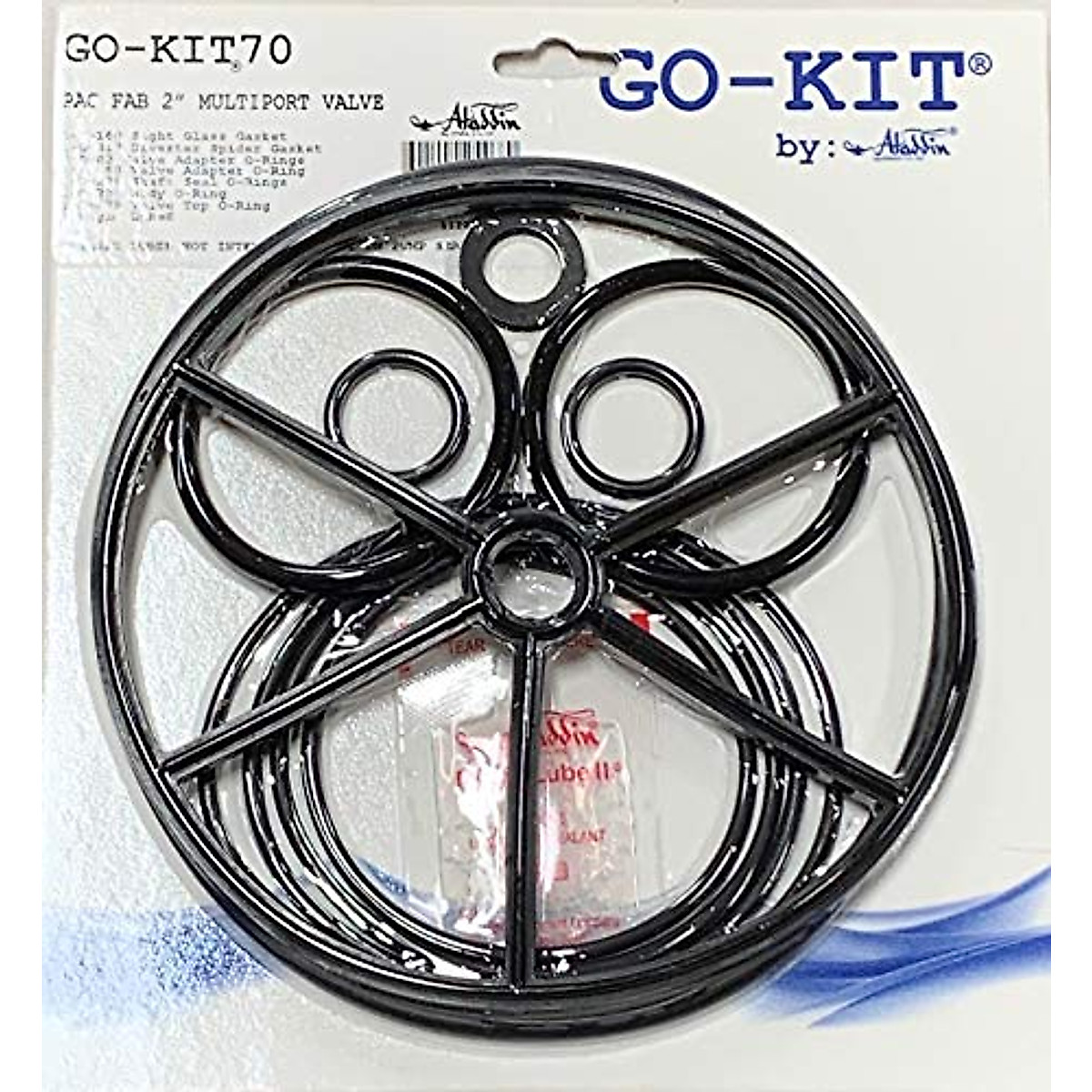 Pac Fab Multiport Valve 2 Gasket & O-Ring Kit Go-Kit 70 with Small Package of Magic Lube