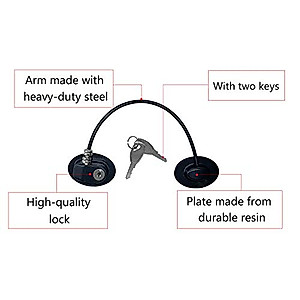 2 Pack Refrigerator Door Locks with 4 Keys, File Drawer Lock, Freezer Door Lock and Child Safety Cabinet Locks by REZIPO Black
