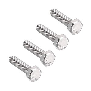 20 Pcs M6 Hex Bolt M6-1 x 25mm UNC Hex Head Screw Bolts A2-70(304) Stainless Steel Fully Threaded Hex Tap Bolts，Plain Finish，Fully Threaded (M6 x 25mm)