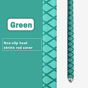 Aventik X-Tube Heat Shrink Wrap Tubing for Fishing Rod Grips with Non Slip Waterproof and Insulation 40 Inch Lengths Durable(Green-35mm)