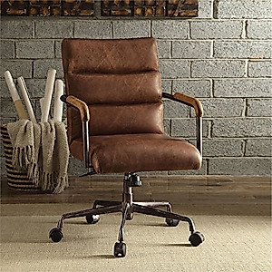 ACME Harith Executive Office Chair - 92414 - Retro Brown Top Grain Leather