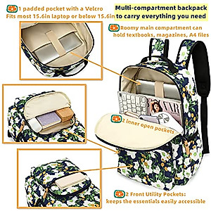 Leaper Water-resistant Sunflower Laptop Backpack Travel Bag Satchel College Backpack