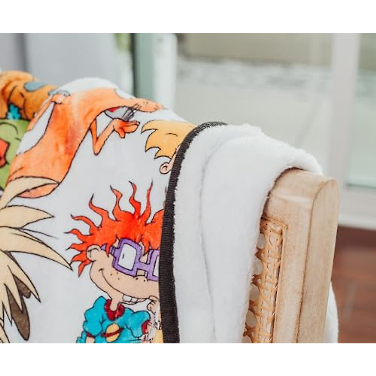 Nickelodeon Cartoon Collage Fleece Throw Blanket | Soft Polyester Cover For Sofa, Bed | 45 x 60 Inches