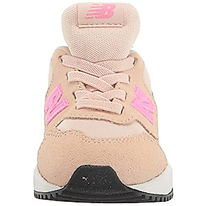 New Balance Kid's X70 V1 Bungee Sneaker, Vintage Rose/Moon Shadow/Vibrant Pink, 2 Wide Infant