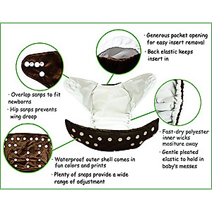 DoDo Bear Baby Cloth Diapers One Size Adjustable Washable Reusable for Babies(Color10)