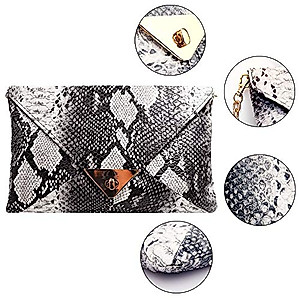 Sherry Women Snakeskin Handbag Party Evening Bag Clutch Shoulder Bag