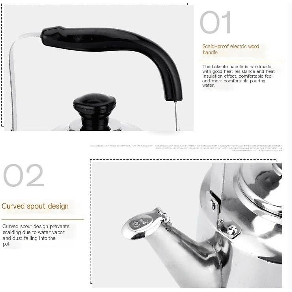 Tea Kettle Stovetop Whistling Tea Kettle Whistling Tea Kettle Stainless Steel Whistling Teapot Water Kettle Stovetop Whistling Tea Pot Stove Top Kettle Tea Kettle for Stove Top