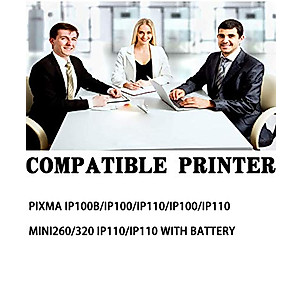 ColorPrint Compatible PGI35 Ink Cartridge Replacement for Canon 35 PGI-35 CLI36 CLI-36 Work with PIXMA IP110 TR150 IP100 MINI260 MINI320 Laser Printer (5-Pack, Black)
