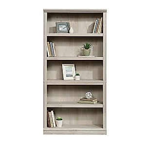 Sauder Select Collection 5-Shelf Bookcase, Chalked Chestnut finish