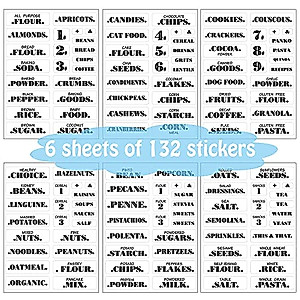 Pantry Labels for Containers, Minimalist Food Labels, Preprinted Minimalist Labels, Black Text on White Jar Labels, Food Jar Label Stickers for Kitchen Storage