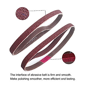 Aiyard 3/8 x 13 Inch Aluminum Oxide Sanding Belts, 4 Each of 40/60/80/120/180/240 Assorted Grits Abrasive File Belts for Air Belt Sander, 24-Pack