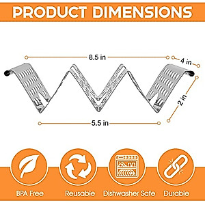 ORIGENUIN Set of 4 Premium Stainless Steel Taco Holder Racks | Taco Holder Plate Shell Stands, Stylish Taco Tray Easy Filling & Serving | Grill-Oven, Dishwasher Safe