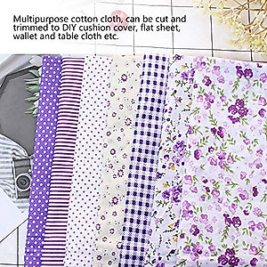 7pcs Different Pattern Patchwork Fabric 100% Cotton Batiks Sewing Scrapbooking Quilting Artcraft for Sewing Craft Cloth DIY Wallet Cushion Cover(5050cm)