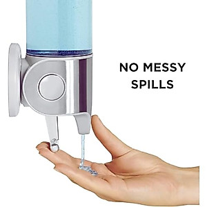 OMEO Shampoo and Conditioner Soap Dispenser Stainless Steel for Bathroom-500ml Clear Triple Wall Mount Shower Pump 3 x 15 fl. oz