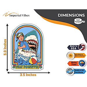 IMPERIAL VIBES – Stay Positive Sticker – Vinyl Decal for Car, Truck, and Van – Removable Indoor and Outdoor Use for Laptop Sticker – Waterproof Decal for Window and Waterbottle – Pack of 2 Imp 47