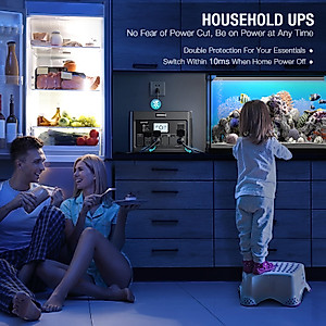 GRECELL Portable Power Station 2400W Solar Generator with 2 * 100W Solar Panel, 1843Wh UPS Backup LiFePO4 Battery Power Supply with 11 Outlets(4 2400W AC Outlets,2 PD100W) for Home CPAP Camping RV