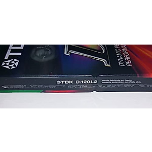 TDK D120 Dynamic Performance High Output IECI/Type I Normal Position Audio Cassettes D-120L2-2 Pack
