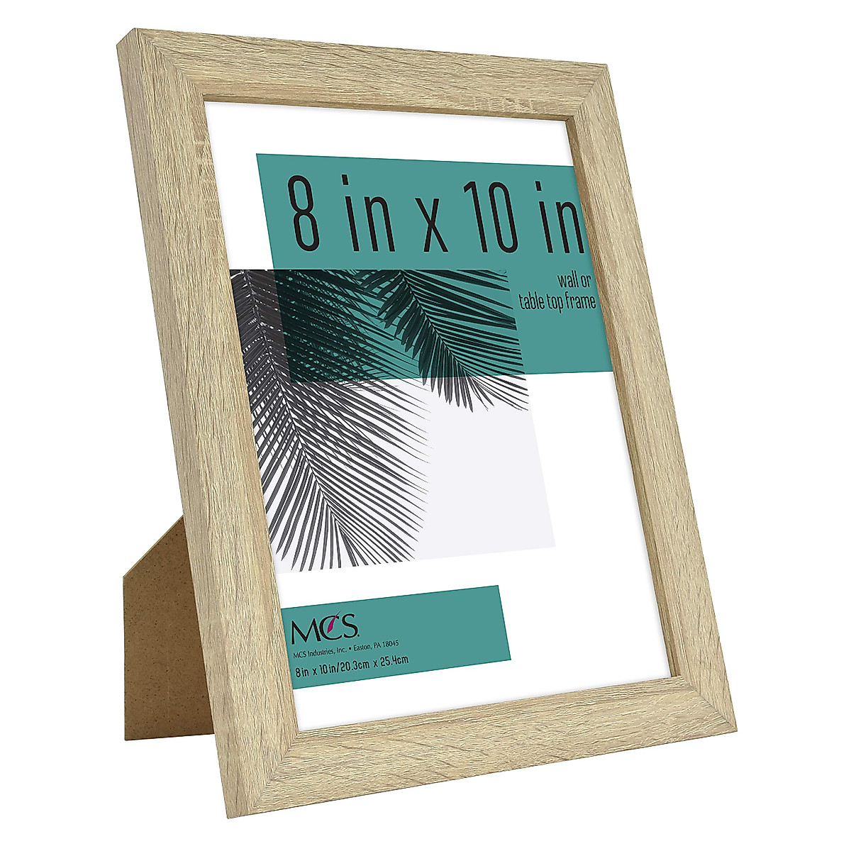 MCS Studio Gallery 8x10 Picture Frame Natural Woodgrain, Vertical & Horizontal Wall Hanging & Easel for Tapletop Display, Rectangle Photo Frame for Photos, Posters & Art Prints (4-Pack)