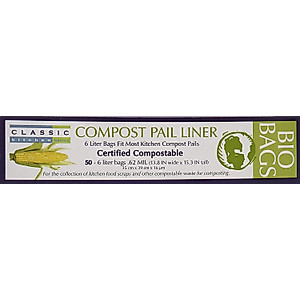 Culinary Accessories Cleaning Solutions 6 Liter Bio Bags Compost Pail Liners 50 count 223886