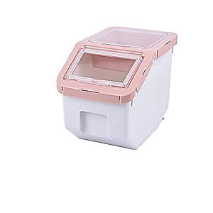 XBWEI 5kg Large Capacity Kitchen Food Storage Container Sealed Cereal Rice Storage Tank with Measuring Cup (Color : D, Size : 35x26x23.5cm)