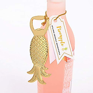 Kinteshun Pineapple Bottle Opener for Wedding Party Favor (12pcs,Golden Tone)