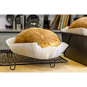 KitchenCraft Loaf Tin Liners, Non Stick, Cake and Bread Tin, 20 x 9 cm, Pack of 40 Liners, White
