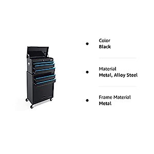 WORKPRO 24.5 Inch 5-Drawer Rolling Tool Chest with Wheels, Sliding Metal Drawer Rolling Tool Storage Cabinet, Removable Toolbox Organizer for Workshop, Garage