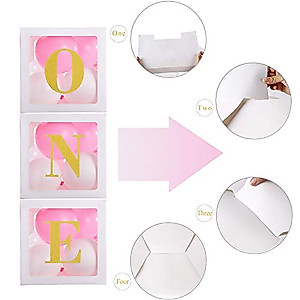2nd Birthday Decorations for Girl TWO Balloons Boxes Decorations with Balloons for Girls Two Sweet Birthday Party Photo Props Decorations Supplies
