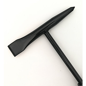 VASTOOLS Welding Chipping Hammer with Coil Spring Handle,10.5",Cone and Vertical Chisel/ 10" Wire Brush(Free), Black